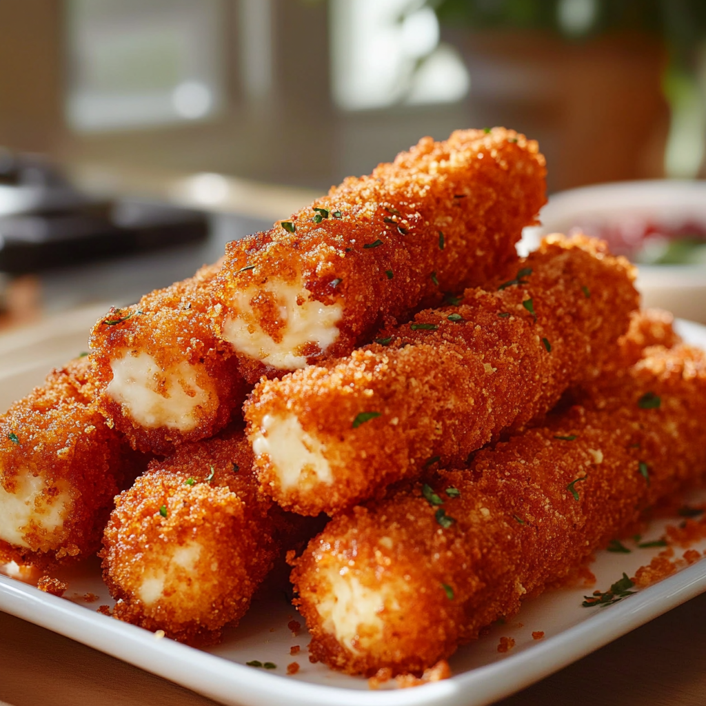Hot Cheeto Mozzarella Sticks
