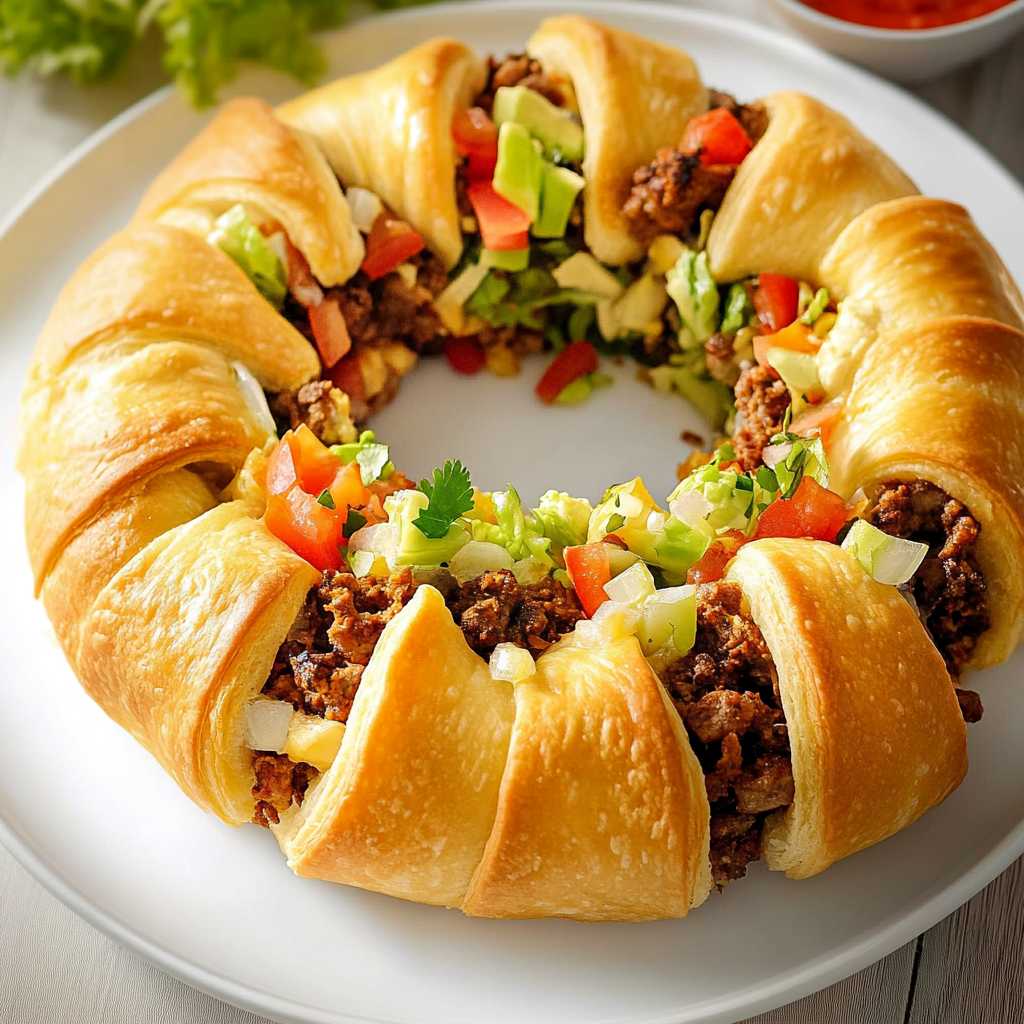 Taco Ring with Crescent Rolls