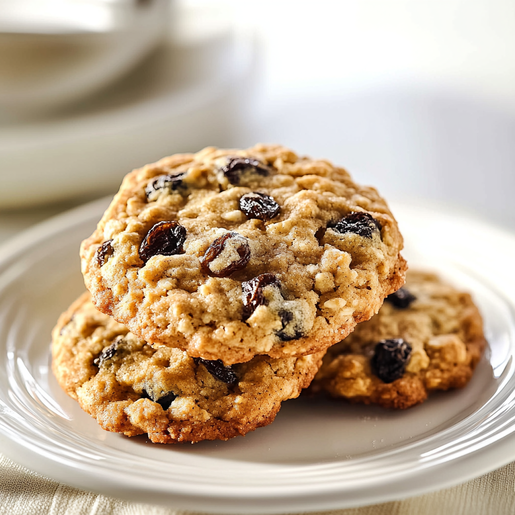 Chewy Oatmeal Raisin Cookies